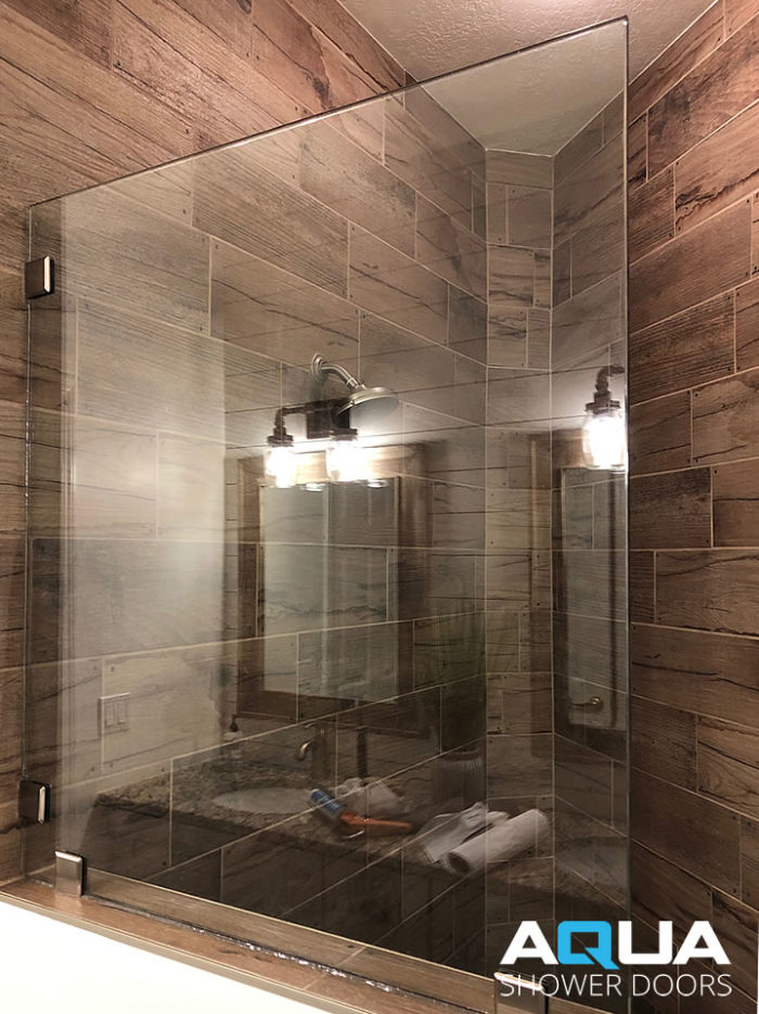 3/8” Frameless Walk-In-Shower Glass Panel on a Rise